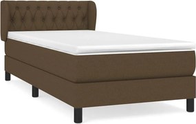 Box spring postel s matrací tmavě hnědá 90x200 cm textil 3126456