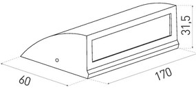 LED Venkovní nástěnné svítidlo LED/6W/230V IP54