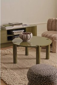 Khaki kulatý konferenční stolek z MDF ø 80 cm Pussel – Ellos Home