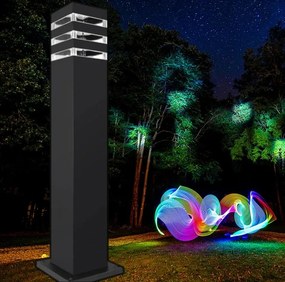 BERGE Venkovní sloupová zahradní lampa WiFi RGB + CCT Tuya - 5141 - 60 cm - černá