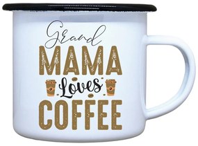 Super plecháček Plecháček Grand mama loves coffee Objem: 330 ml