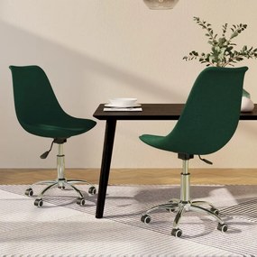 vidaXL Otočné jídelní židle 2 ks textil [338359] Barva: Tmavě šedá