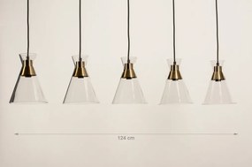 Závěsné skleněné svítidlo nad stůl Klarsten 5