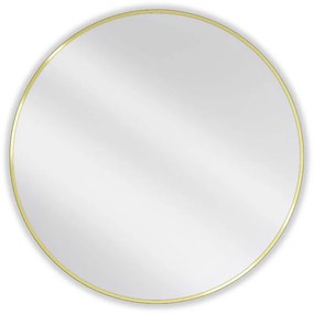 Mexen Loft, kulaté koupelnové zrcadlo 90 cm, barva rámu zlatá lesklá, 9850-090-090-000-50
