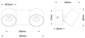 Globo 56961-2S - LED Bodové svítidlo RAE 2xLED/6W/230V