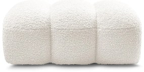 Bílá podnožka z textilie bouclé Hippolyte – Bobochic Paris