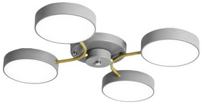 Toolight - LED stropní svítidlo APP210-3CPR + dálkové ovládání, šedá-zlatá, OSW-08473