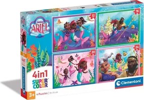 Clementoni PUZZLE Ariel 4v1 / 12+16+20+24 dílků / od 3 let