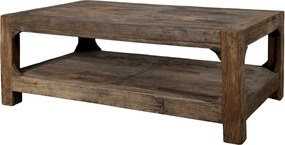 Hnědý dřevěný koferenční stůl s policí Grimaud Unit - 127*76*46 cm