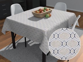 Biante Dekorační čtvercový ubrus Leona LN-124 Geometrický vzor na režném 130x130 cm