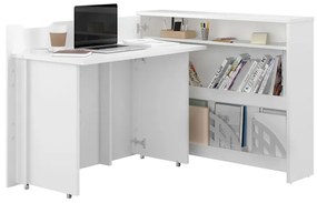 Pracovní stůl Concept Work CW-01, Barva: bílá / bílý lesk, Strana: levá