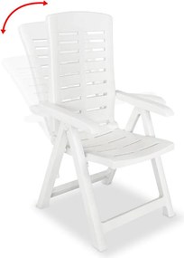 3dílný bistro set plastový bílý 275073