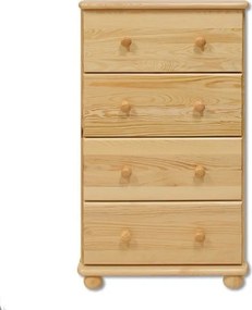 Casarredo - Komfort nábytek Komoda DK-111 se 4 zásuvkami, masiv | barva: bez moření borovice