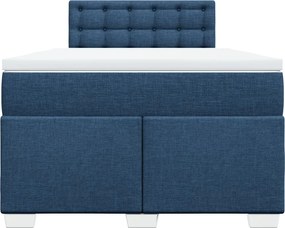 Box spring postel s matrací modrá 120x200 cm textil 3285875