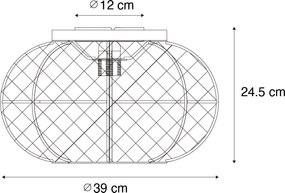 Orientální stropní svítidlo hnědé - Rob