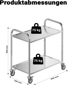Servírovací vozík XPOtool – 150 kg (61905)