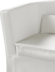 Potah na křeslo IKEA Ektorp Tullsta barva krémová látka pletený vzor
