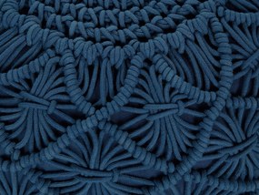 Bavlněný puf 50 x 30 cm tmavě modrý BERKANE Beliani