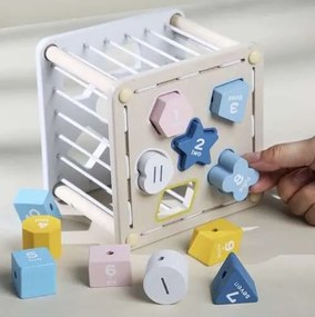 Montessori dřevěná vkládací kostka Kruzzel 22885