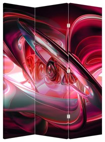 Paraván - Červené fraktály (126x170 cm)