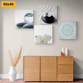 Set obrazů Feng Shui v jemných tónech Varianta: 4x 40x40