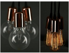 Stropní svítidlo Edison 3, chromové tělo svítidla