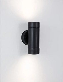 NV 9010622 Venkovní nástěnné svítidlo LIMBIO černý ABS skleněný difuzor GU10 2x7W bez žárovky IP44 světlo nahoru a dolů - NOVA LUCE