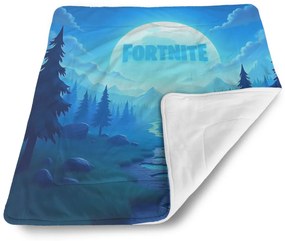 Sablio Deka pro miminko FORTNITE Modré údolí s měsícem - 90x120 cm