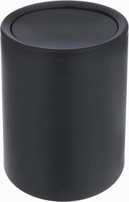 Černý plastový odpadkový koš 6 l – Orion