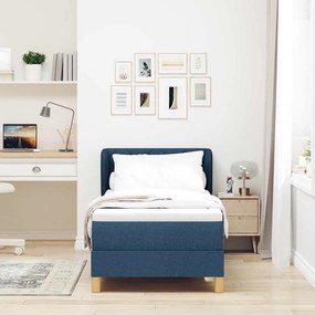 Postel s boxspringem s čelo Modrá 80 x 200 cm textil 3340247
