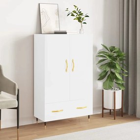 Fionshop 263911945 Skříň highboard lesklá bílá 69,5 x 31 x 115 cm kompozi