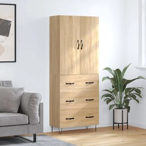 Skříň highboard dub sonoma 69,5 x 34 x 180 cm kompozitní dřevo 3198084
