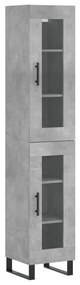 Skříň highboard betonově šedá 34,5x34x180 cm kompozitní dřevo - Default Title