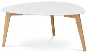 Konferenční stolek 85x48 x40 bílý nohy přírodní odstín AF-1182 WT