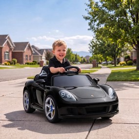 AIYAPLAY dětské elektrické auto Porsche Carrera GT, 10,8 V, černé