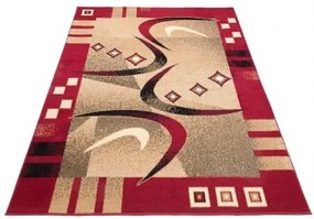 Kusový koberec ATLAS F741C červený tmavě béžový Rozměr: 130x190 cm
