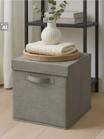 Sinsay - Skládací úložný box s rukojetí a víkem - šedá