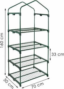 Zahradní foliovník 70x50x160 cm 4 police SPRINGOS GT0008