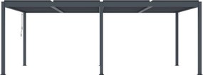 Hliníková bioklimatická pergola s lamelami BestBerg BBP-18G / 6 x 3 m / šedá