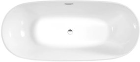 Aqualine, DOURO volně stojící vana 180x80 cm, bílá, E1880