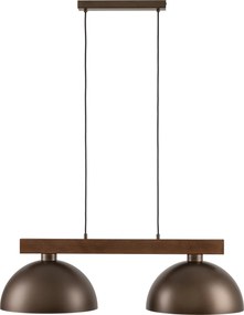 TK Lighting Hnědý závěsný lustr Oslo pro žárovku 2x E27 TK4507