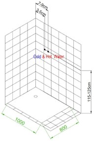 BPS-koupelny Hydromasážní box HYD-AL100 pravý, 100x80 cm