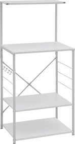Skříňka na mikrovlnku bílá 60 x 39,6 x 123 cm kompozitní dřevo 288240