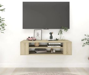 Závěsná TV skříňka dub sonoma 100 x 30 x 26,5 cm dřevotříska