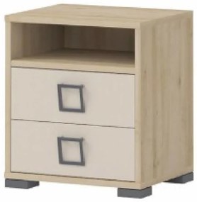 Noční Stolek Kiki NS2-BK/KI-01 beech/sand