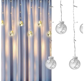 Polux | LED Vánoční závěs WISH BALLS 108xLED/8 funkcí 4,5 m teplá bílá | SA1863
