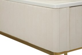 Sada odkládacích stolků Waverly 45 cm krémová