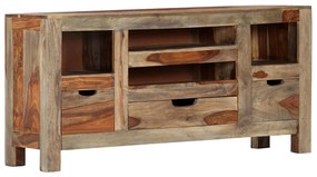 Příborník šedý 100 x 30 x 50 cm masivní akáciové dřevo 247751