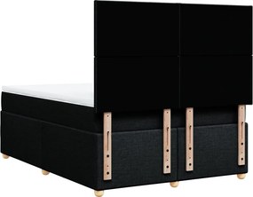 Box spring postel s matrací černá 160x200 cm textil 3291326