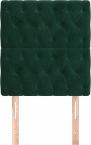Čelo postele tmavě zelené 80x7x118/128 cm sametové 3116701